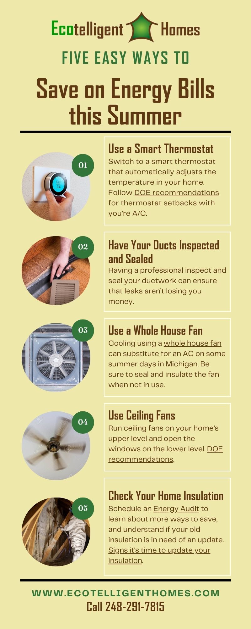 Five Ways to Lower Your Bills in Summer - TY - Ecotelligent Homes